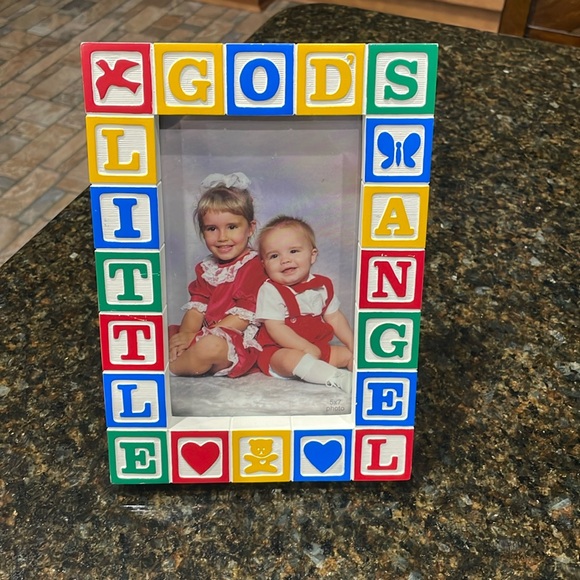 Art | Nwot 5x7 Gods Little Angel Picture Frame Heavy Ceramic | Poshmark